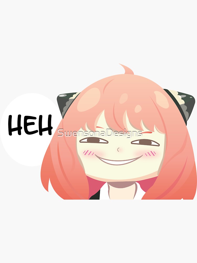 "Smug Anya" Sticker by SwensonaDesigns | Redbubble