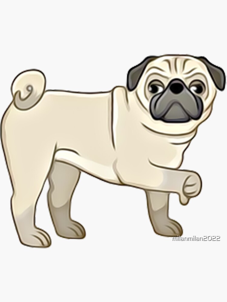 Sticker « le nouveau design incroyable du logo de l'art du carlin est ...