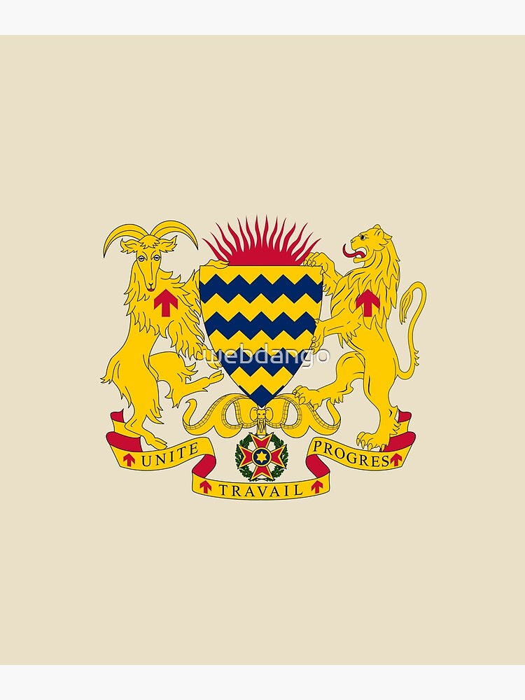 Poster « Armoiries du Tchad - Emblèmes nationaux du pays », par ...