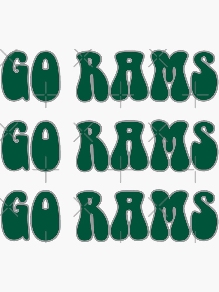 "Go Rams" Sticker by erincacci | Redbubble
