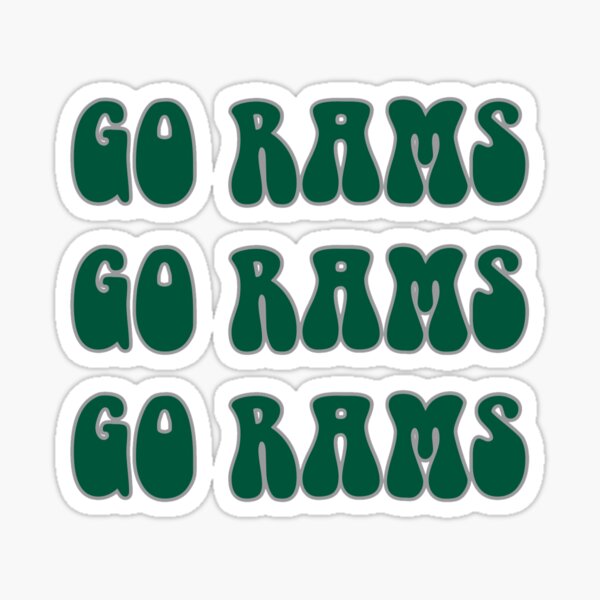 "Go Rams" Sticker by erincacci | Redbubble