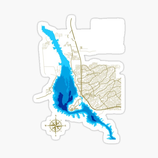 "Lake Havasu Map" Sticker for Sale by IvonDesign | Redbubble