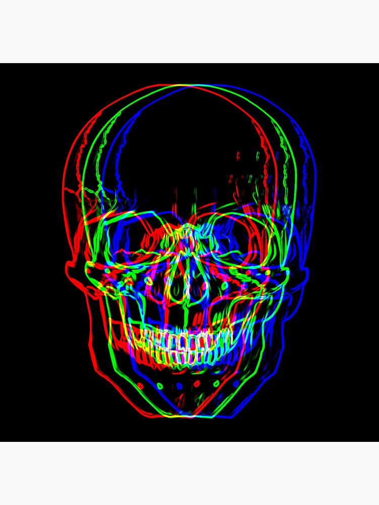 "Skull Glitch neon gothic skull" Sticker for Sale by ArtByStudioNine ...