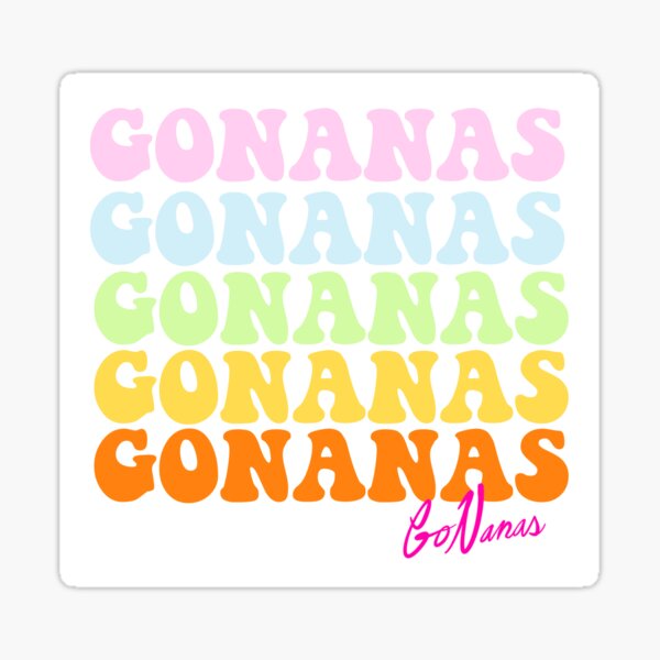 "GoNanas Multicolor Logo" Sticker by noteworthystl | Redbubble