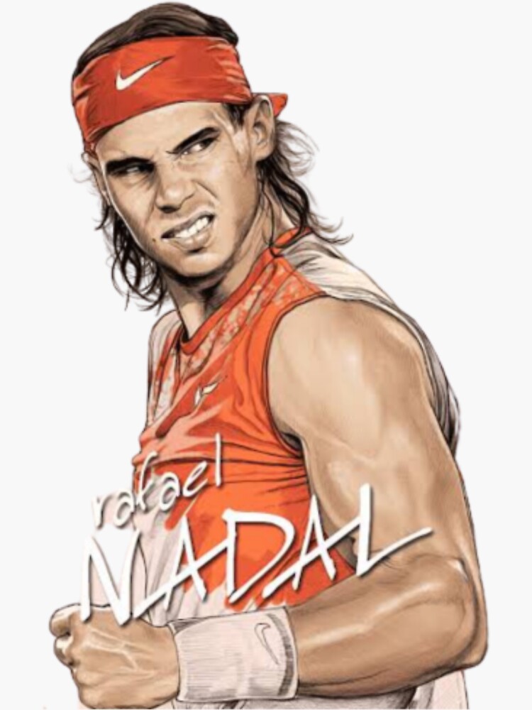 "Rafa nadal" Sticker by Rishabhthinks | Redbubble