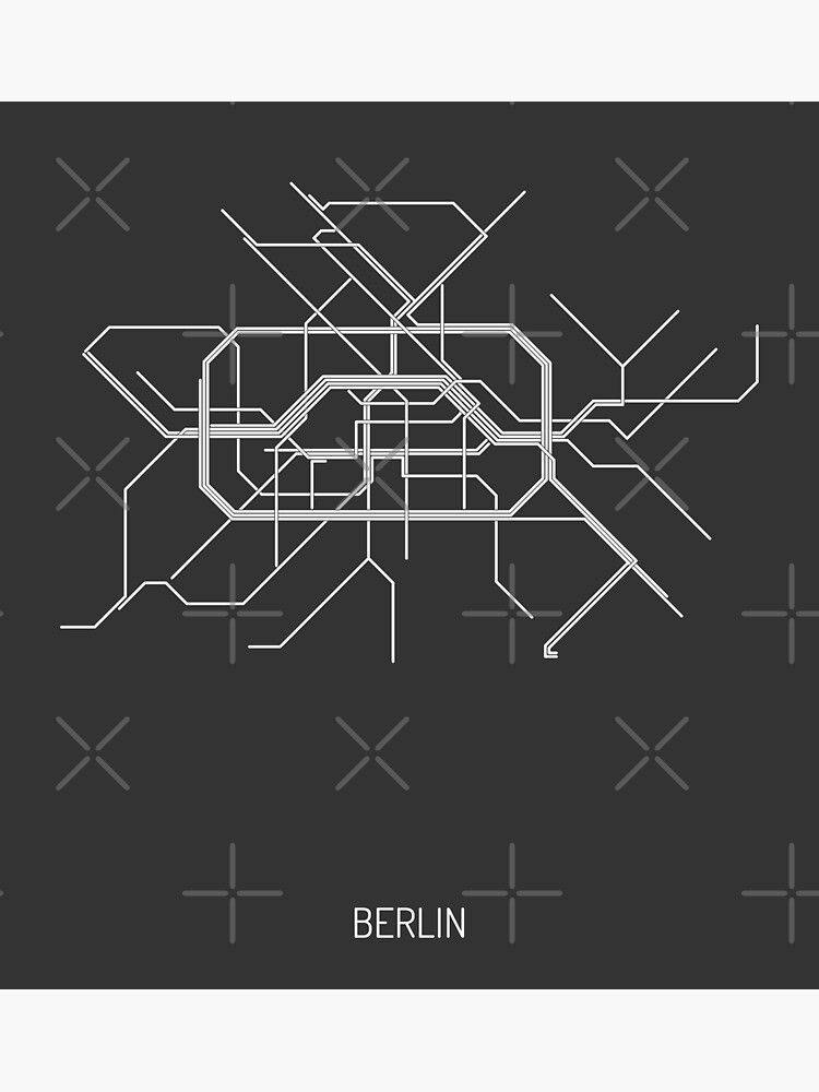 "Minimalist Metro (White) - Berlin U-Bahn" Poster for Sale by realittle ...