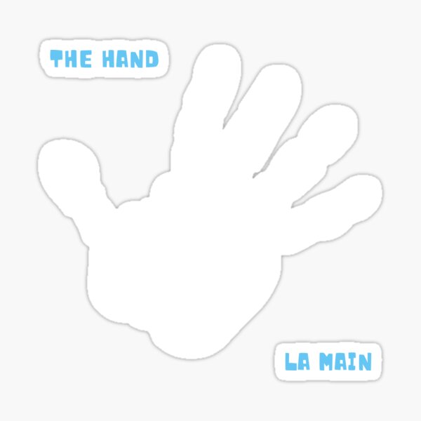 "THE HAND / LA MAIN" Sticker by charlieomm | Redbubble