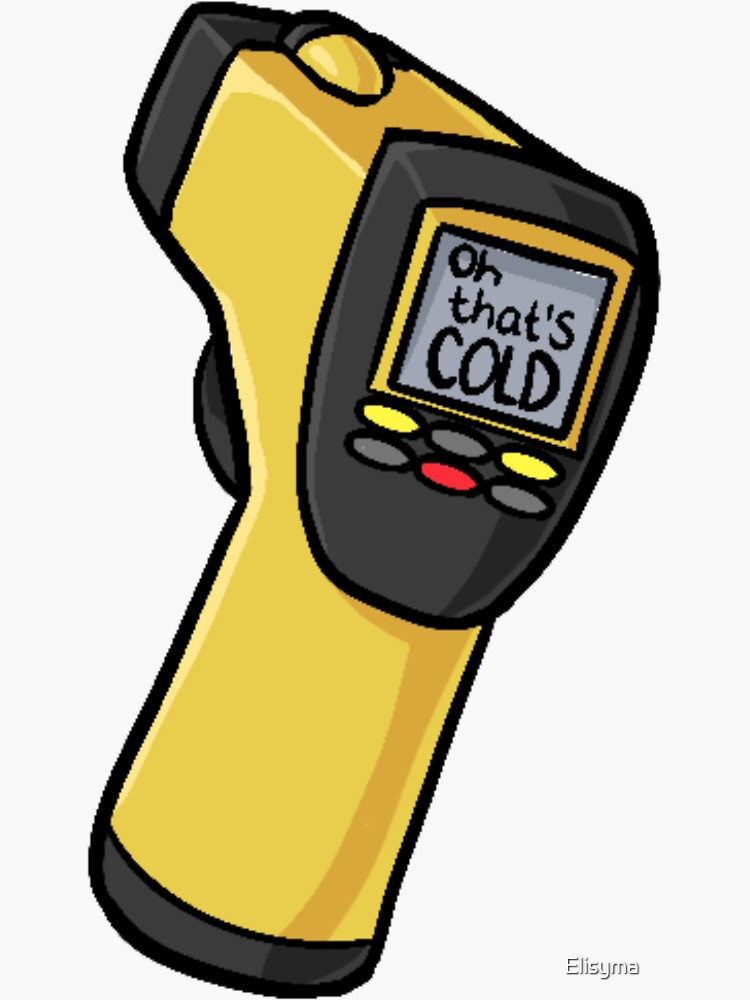 "Oh, That's Cold - Phasmo Thermo" Sticker for Sale by Elisyma | Redbubble