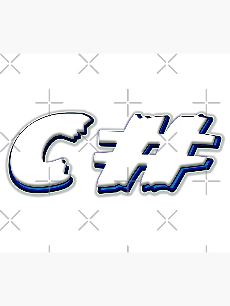 c-sharp-is-productive-blue-poster-by-paralaxe-redbubble