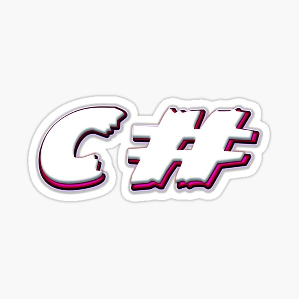 "C# Sharp is productive pink" Sticker for Sale by Paralaxe | Redbubble