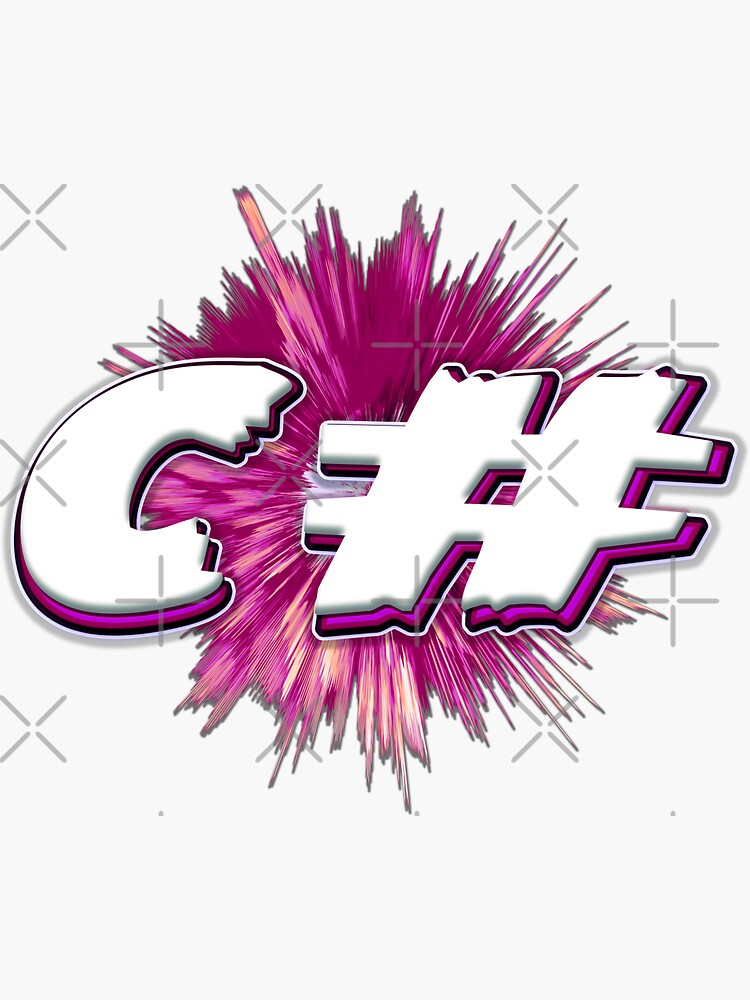 "C# Sharp soft pink" Sticker by Paralaxe | Redbubble