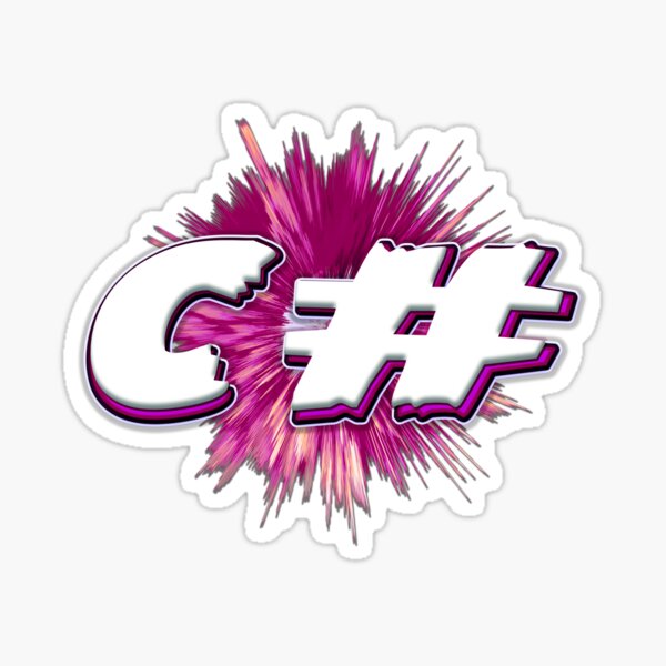 "C# Sharp soft pink" Sticker by Paralaxe | Redbubble