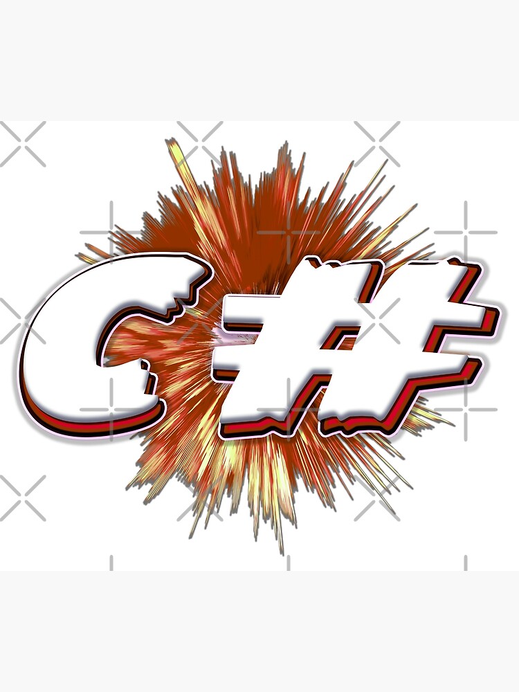 "C# Sharp soft red" Poster by Paralaxe | Redbubble