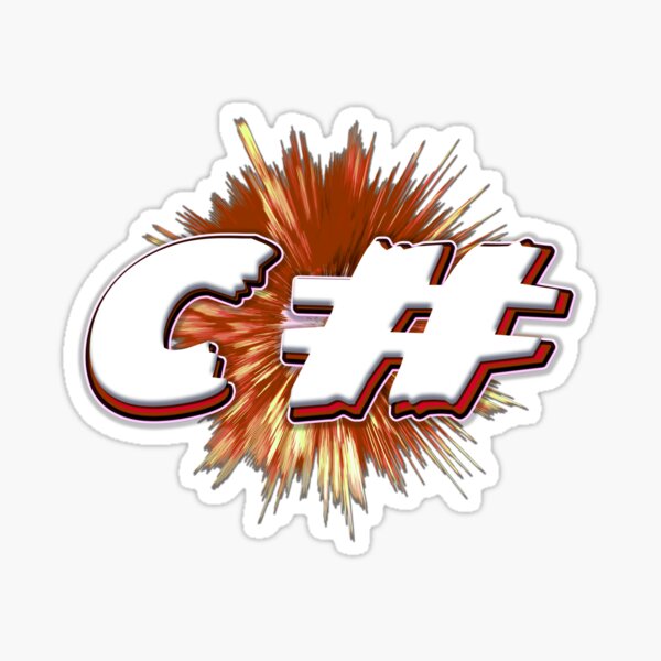 "C# Sharp soft red" Sticker for Sale by Paralaxe | Redbubble