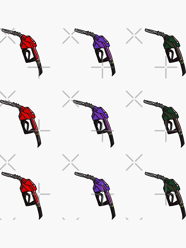 "Gas fuel pump nozzle" Sticker for Sale by lalashellsArt | Redbubble