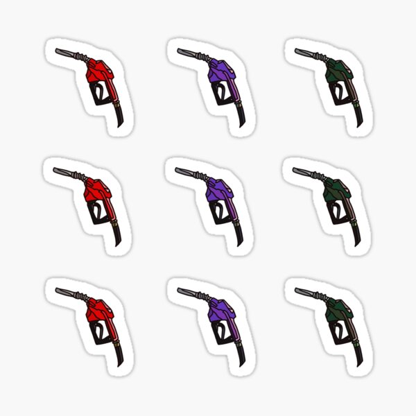"Gas fuel pump nozzle" Sticker for Sale by lalashellsArt | Redbubble