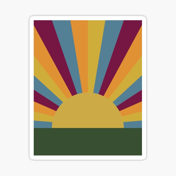 "Vintage Sun Rays " Sticker by mharrison98 | Redbubble