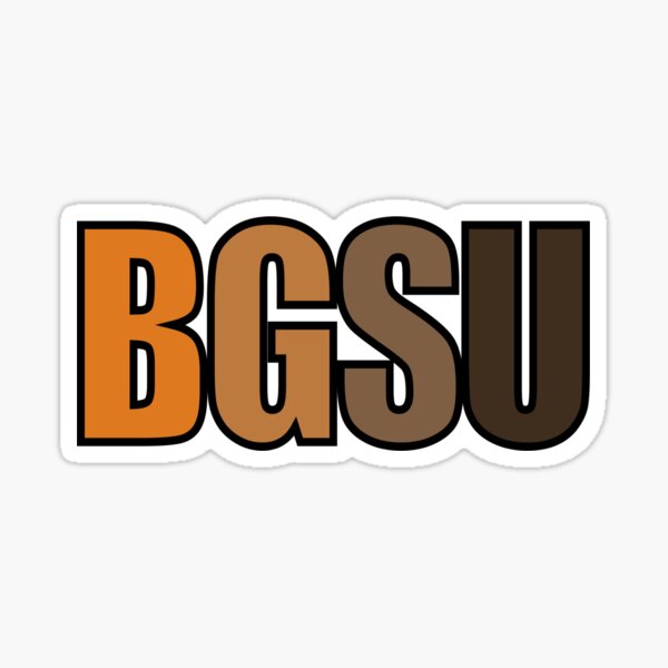 "BGSU Letters" Sticker by dalymeg | Redbubble