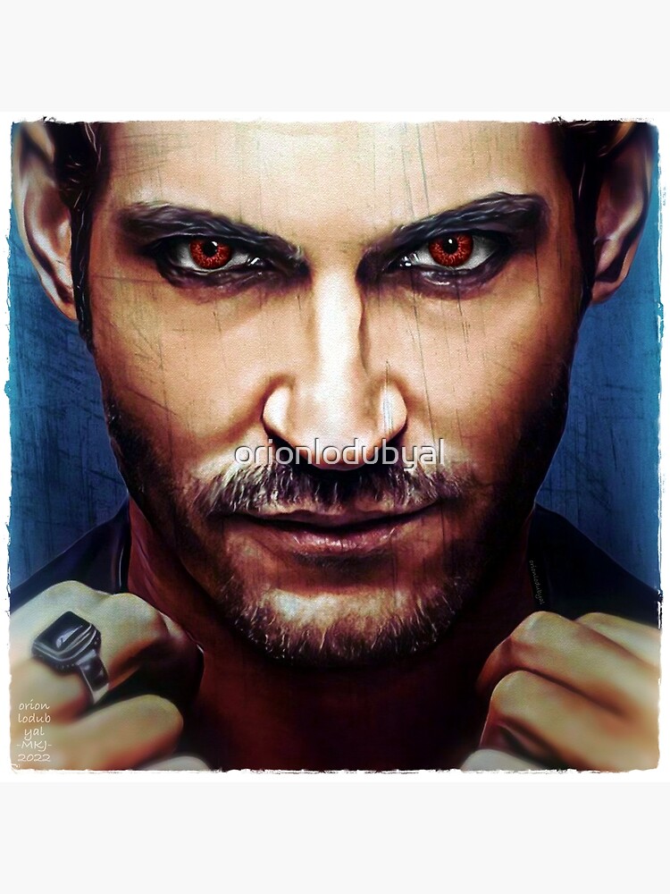 "Vintage Lucifer Portrait with Red Eyes" Poster for Sale by ...