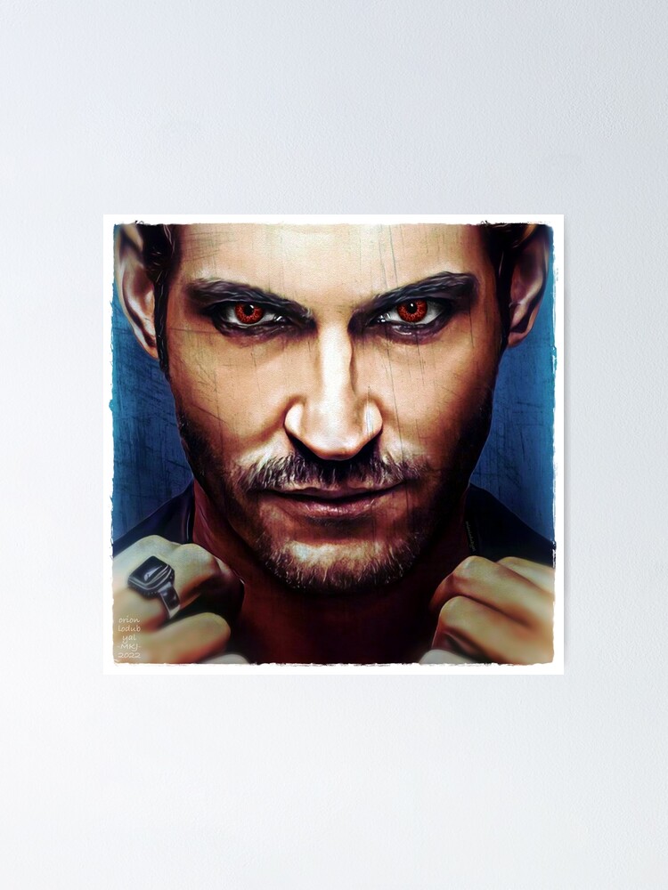 "Vintage Lucifer Portrait with Red Eyes" Poster for Sale by ...