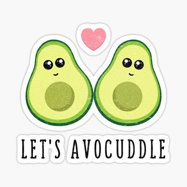 "Let's Avocuddle" Sticker for Sale by PHX-Fashion | Redbubble
