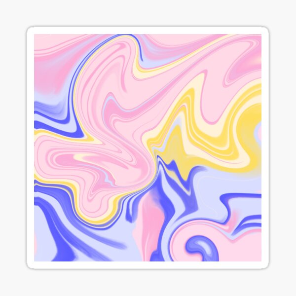 "Mixed Distorted Color Pattern" Sticker by ozgeozoglu | Redbubble
