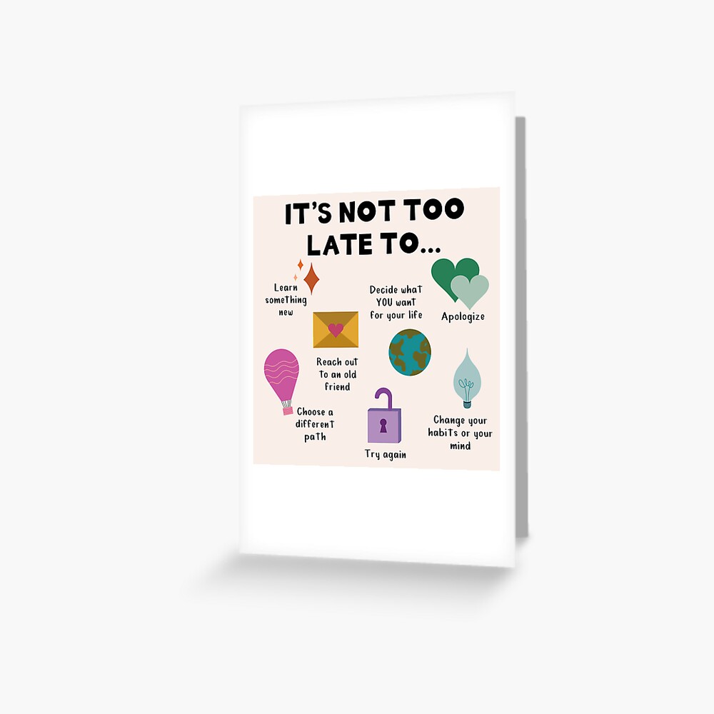 "Not Too Late" Sticker for Sale by LittleDrop | Redbubble