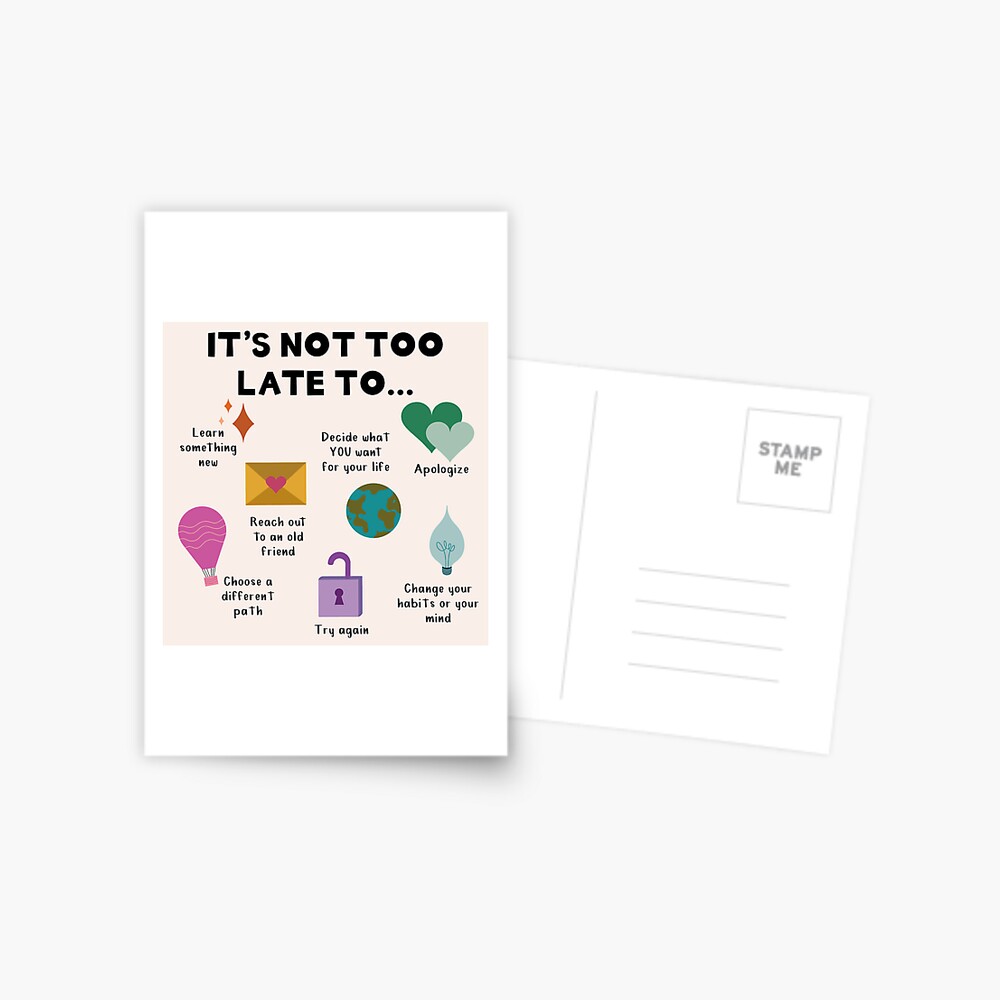 "Not Too Late" Sticker for Sale by LittleDrop | Redbubble