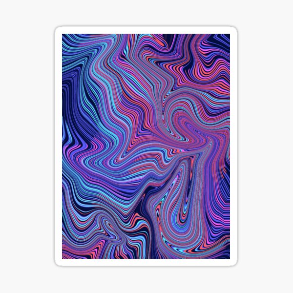 "Mixed Distorted Color Pattern" Sticker by ozgeozoglu | Redbubble
