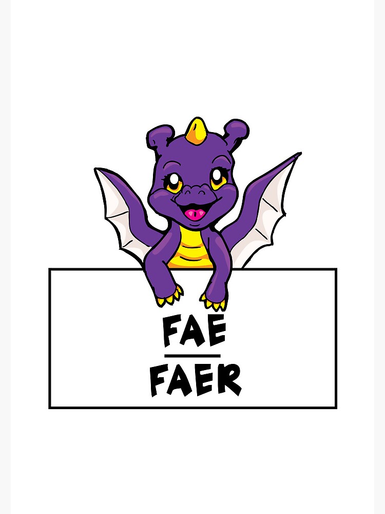 "Fae / Faer ENBY Dragon Pronouns / gender neutral pronouns/ Non-Binary Pronouns" Spiral Notebook ...