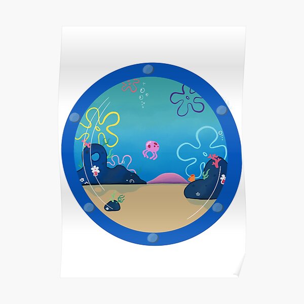 "Spongebob Window // Commission" Poster for Sale by themadelinerock ...