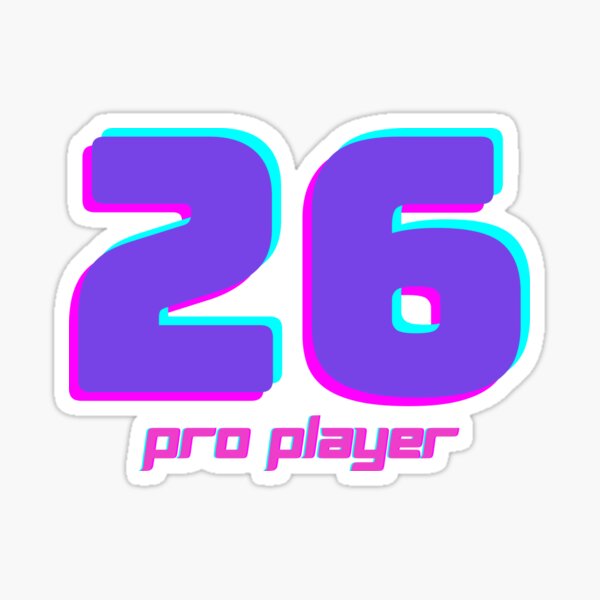 Number 26 Sticker For Sale By Rezallz Redbubble