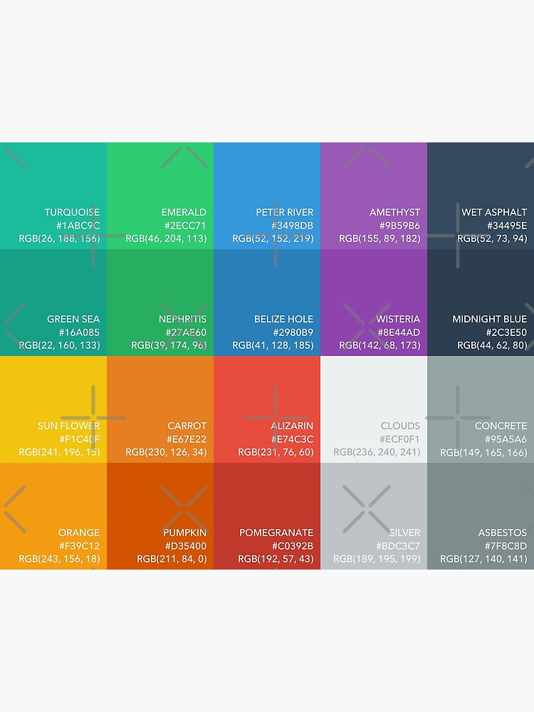 "Flat UI Colors" Poster for Sale by kentliau | Redbubble