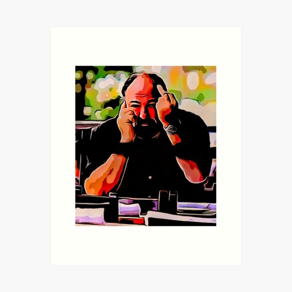 "Tony-Soprano-Gabagool-Middle-Finger" Art Print for Sale by ...