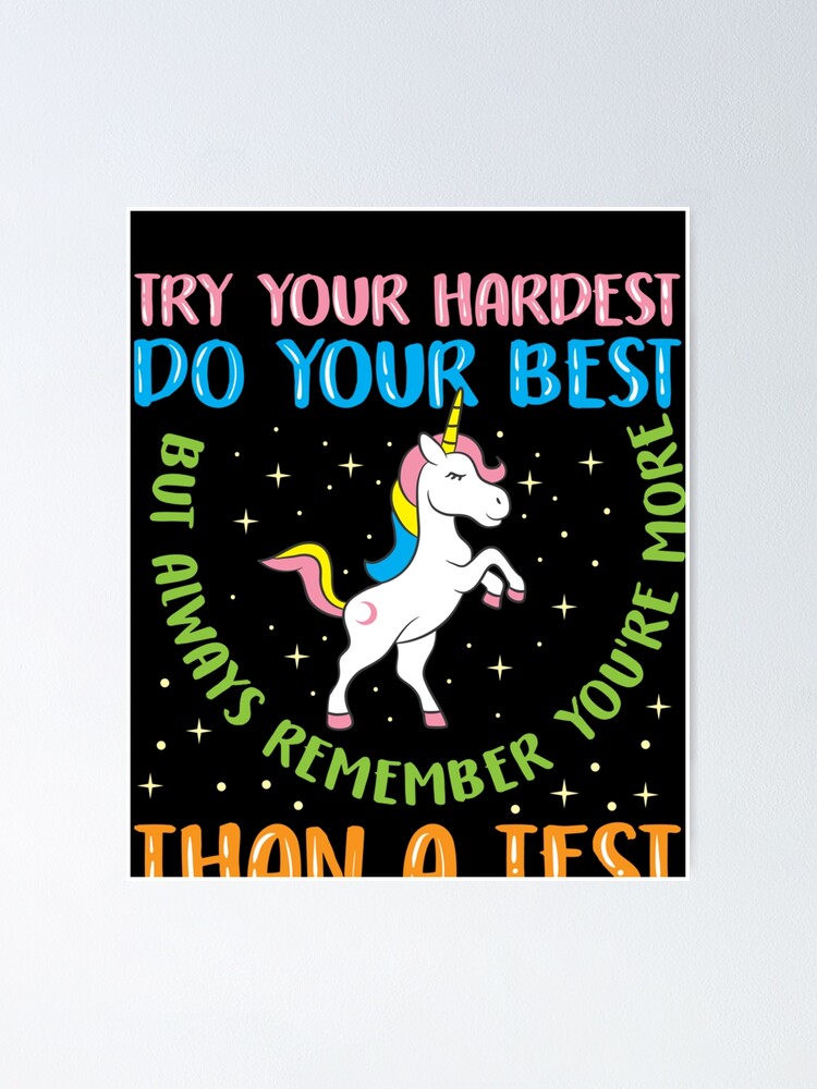 "Funny Test Day Testing Mode Teacher Exam" Poster for Sale by ...