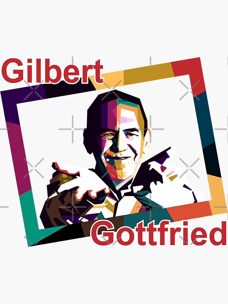 "Gilbert Gottfried Retro Vintage" Sticker by BarbaraBarbara4 | Redbubble