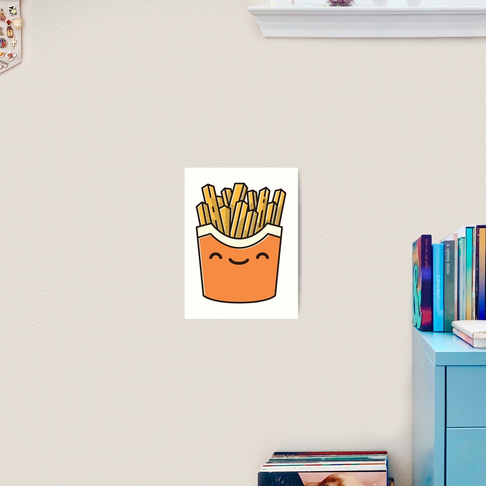 "Smiley French Fries" Art Print by Jetpack | Redbubble