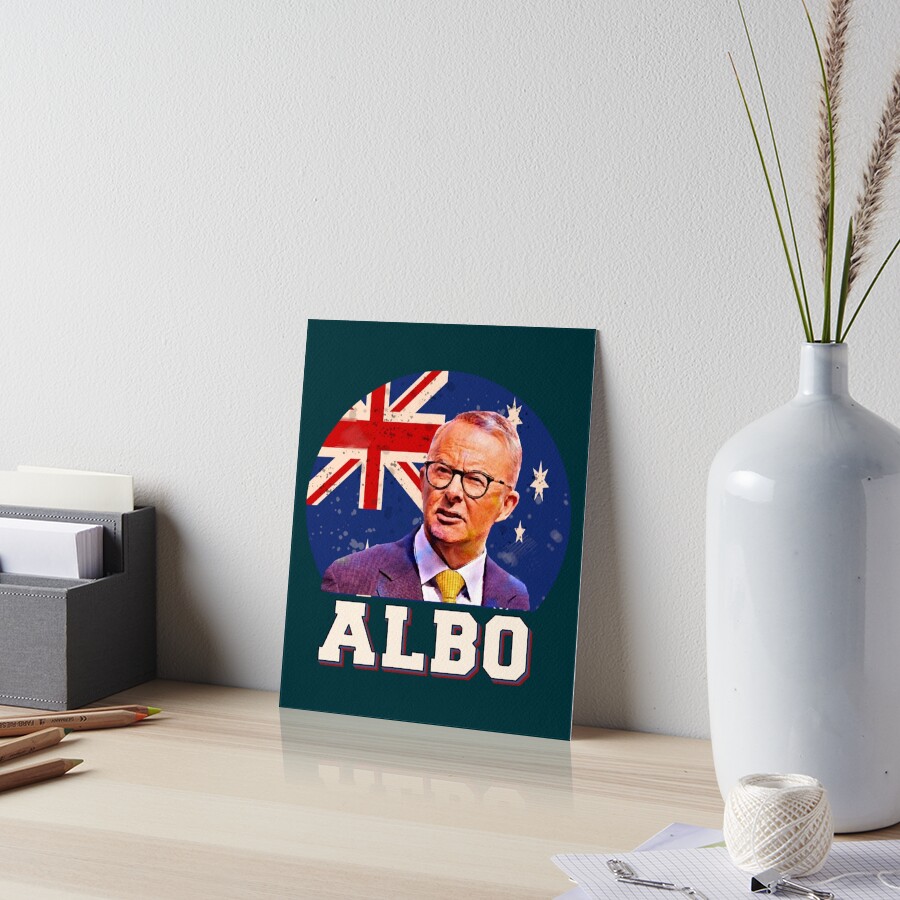 "Australian Labor Party albo Australian flag retro 2022 " Art Board ...