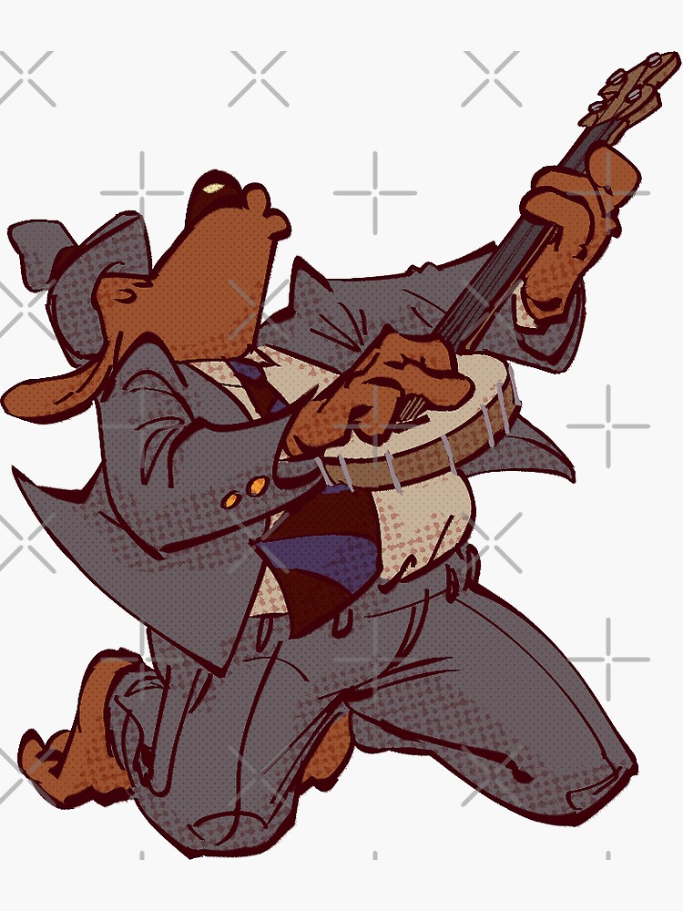 "Banjo Sam" Sticker for Sale by TK-Subby | Redbubble