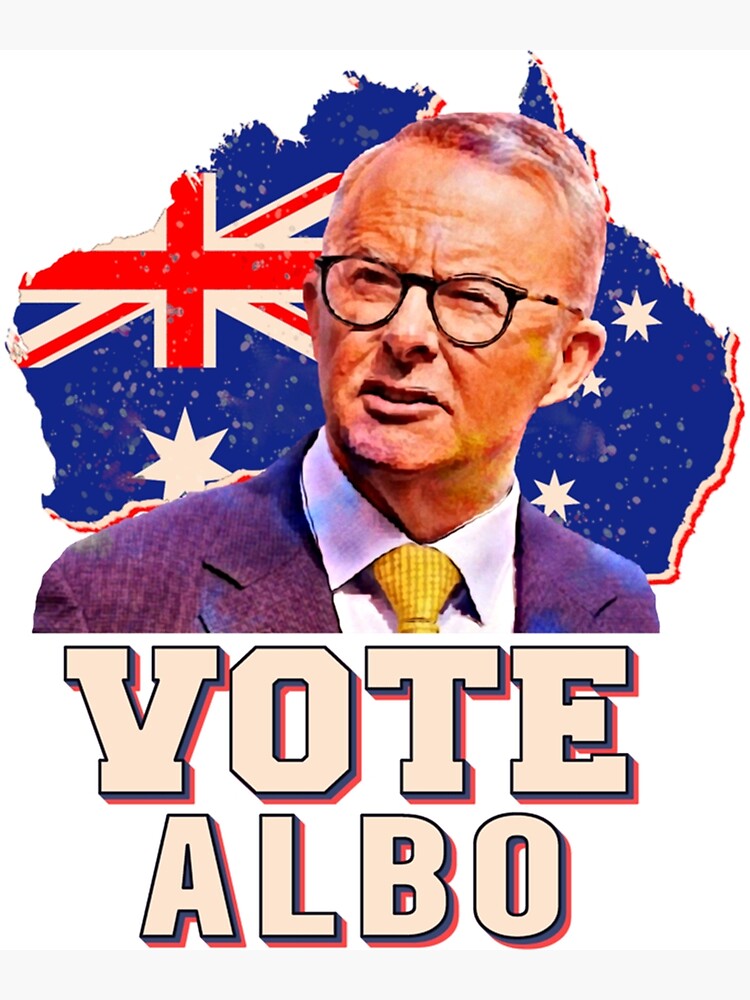 "Australian Labor Party vote albo Australian map retro 2022 " Poster by ...