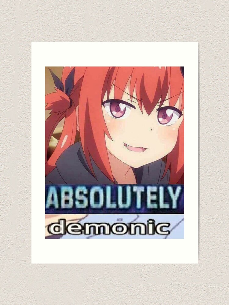"Absolutely Demonic Satania Gabriel Dropout" Art Print by KozuraKZO ...