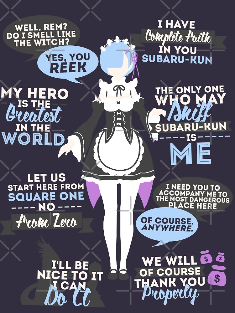 "Rem Quotes" T-shirt for Sale by ZeroKara | Redbubble | rem t-shirts ...