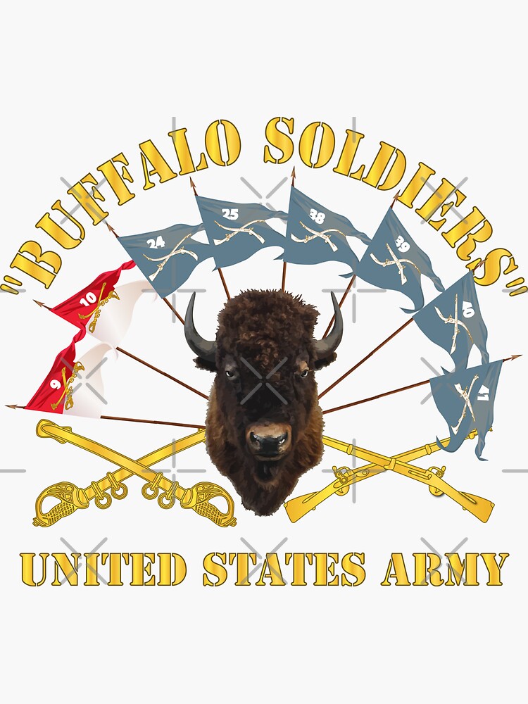 "Buffalo Soldiers - Infantry - Cavalry Guidons w Buffalo Head - US Army ...