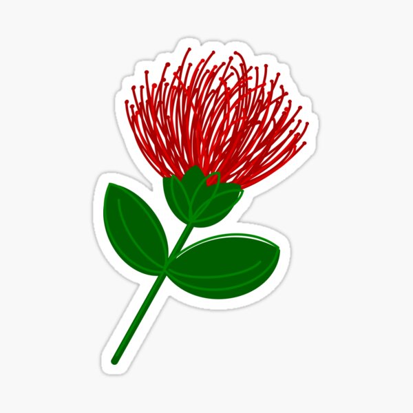"Lehua Pattern" Sticker for Sale by HawaiiKawaii | Redbubble