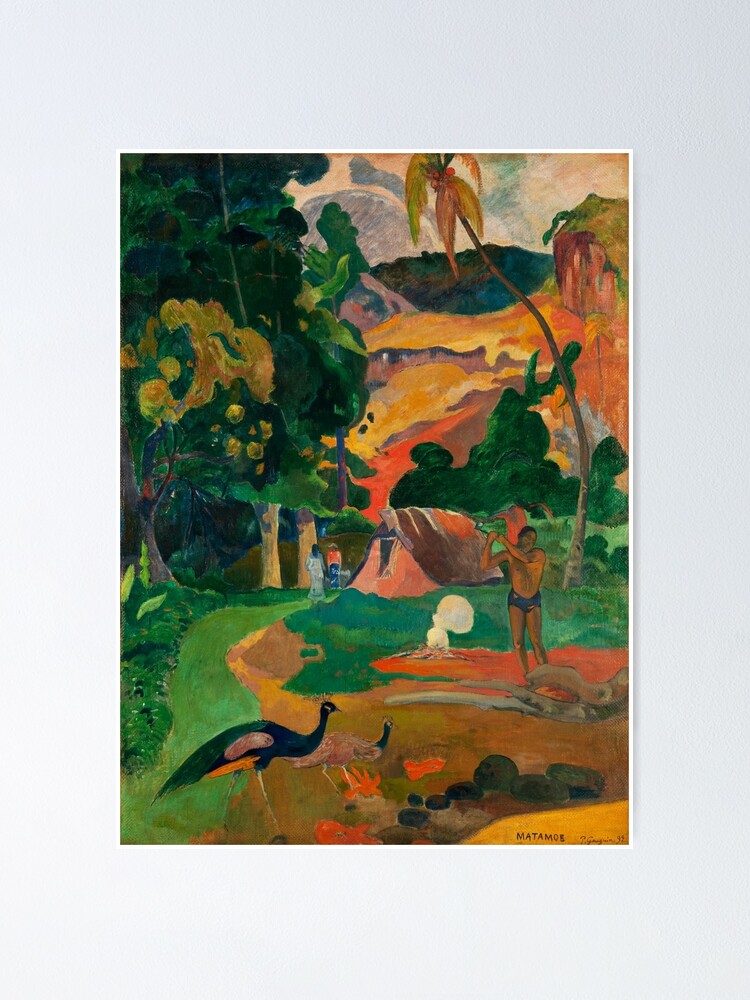 "Paul Gauguin - Matamoe (Death), Landscape with Peacocks (1892)" Poster ...