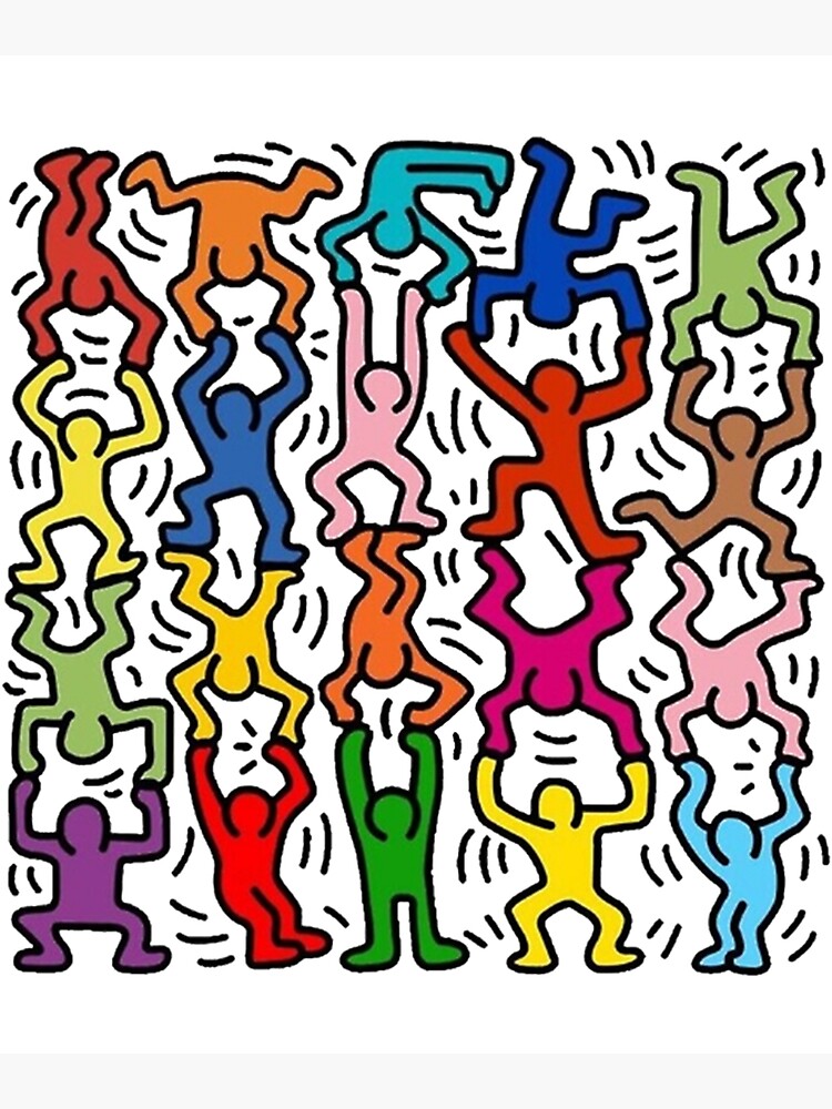 Make Haring Black Greeting Cards for Sale | Redbubble