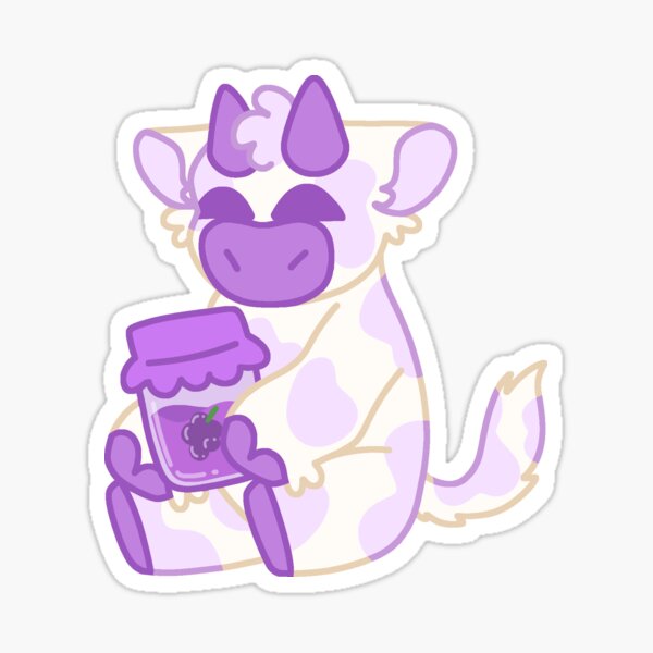 "Grape cow" Sticker by Pwnytail | Redbubble