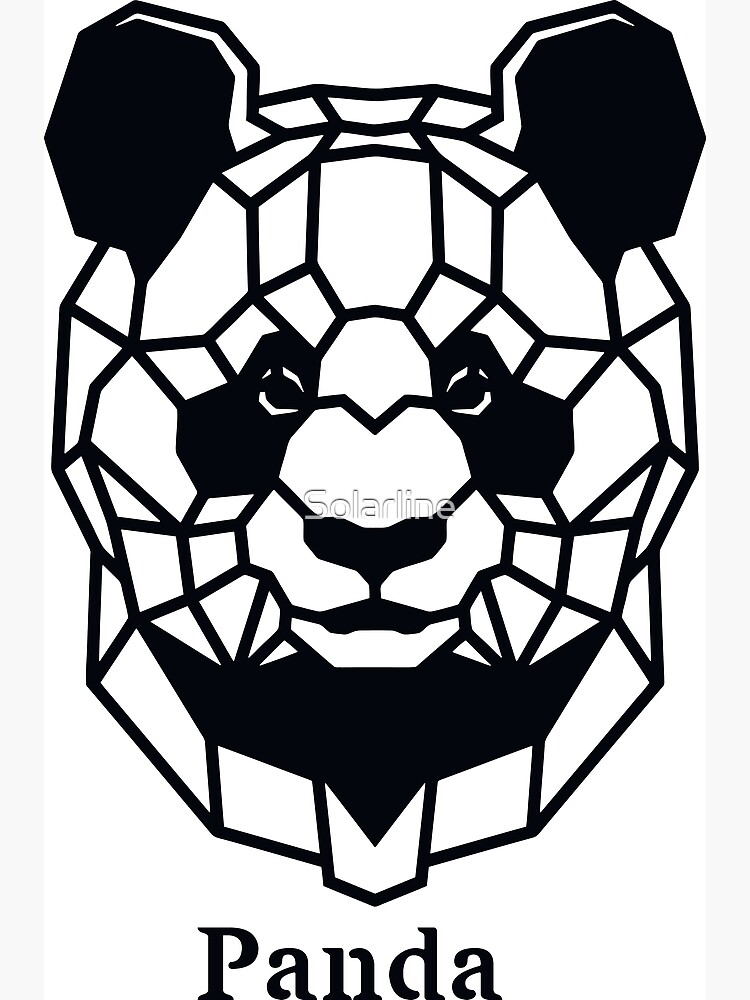 "Panda Geometric" Poster by Solarline | Redbubble