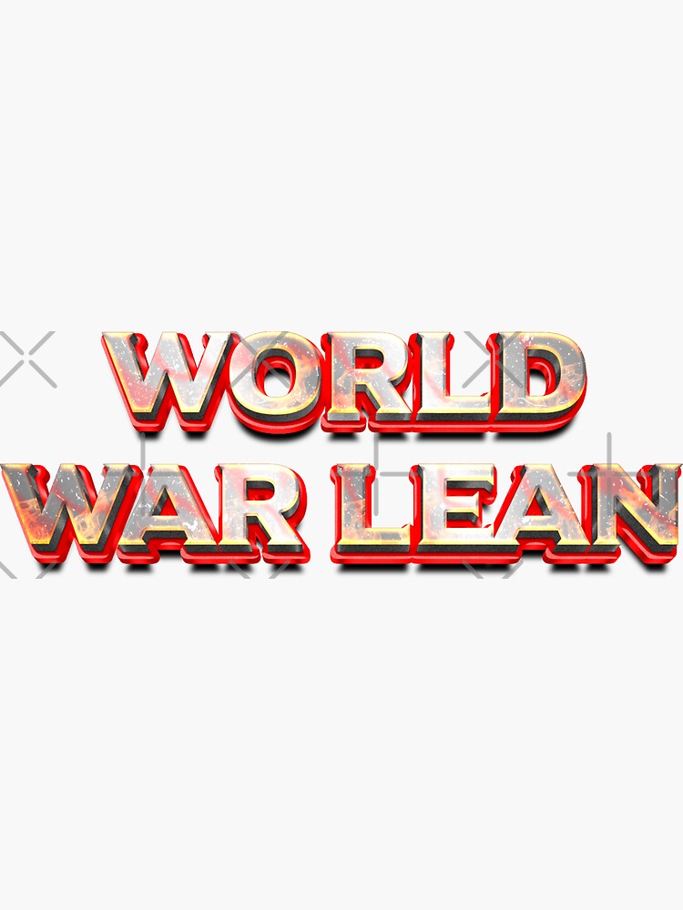 "World War Lean Essential T-Shirt" Sticker by Paziya20 | Redbubble
