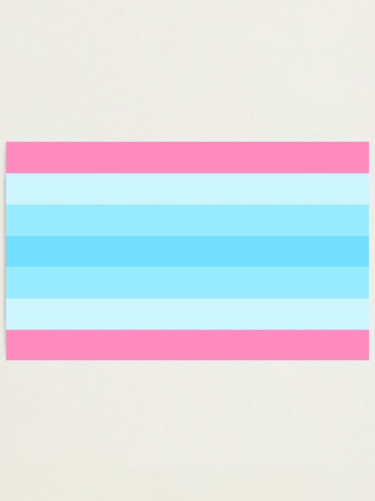 Trans Man Pride Flag Photographic Print By Porcupride Redbubble